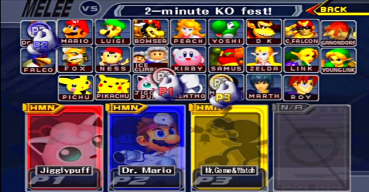 Retro Gaming Super Smash Bros Melee 2001 Gaming Hearts Collection